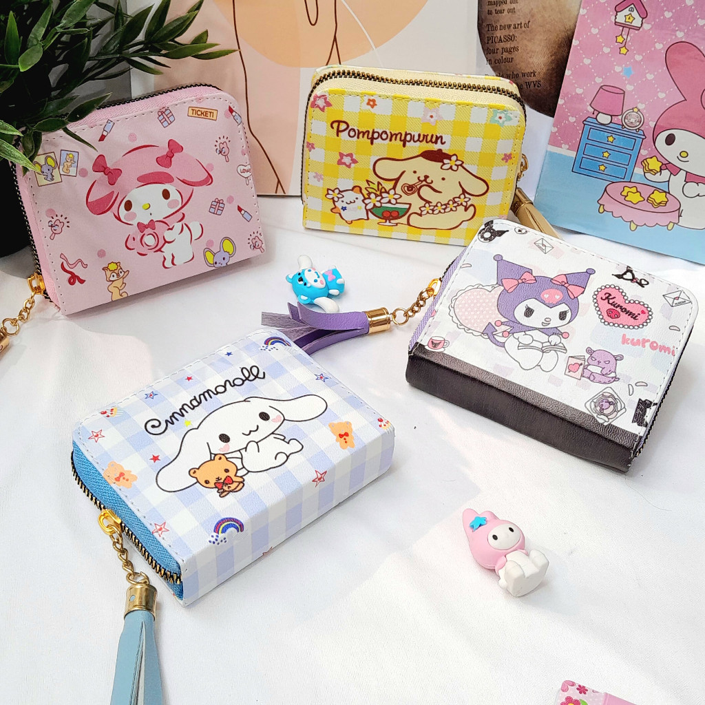 Jual Dompet SANRIO Bahan Kanvas Model Sleting Ready Banyak Karakter ...