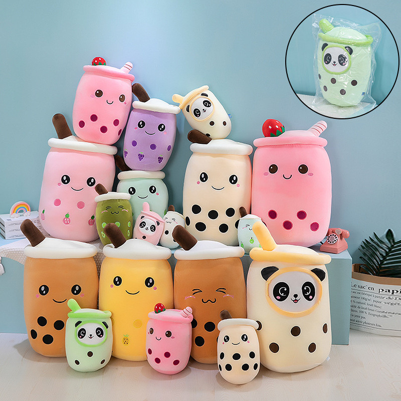 Jual Cute Boba Milk Tea Plushie Toy Soft Stuffed Latte Americano Coffee ...