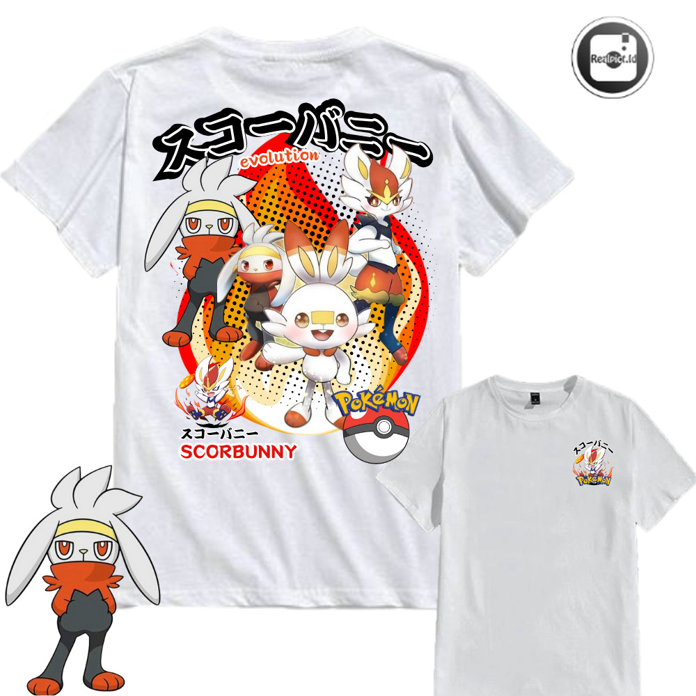 Jual REALPICT - BAJU KAOS POKEMON SCORBUNNY EVOLUTION - Baju Kaos Anak ... Jual REALPICT - BAJU KAOS POKEMON SCORBUNNY EVOLUTION - Baju Kaos Anak ...