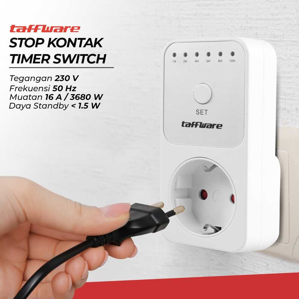 Jual Taffware Stop Kontak Programmable Timer Switch 6 Program 230v 16a