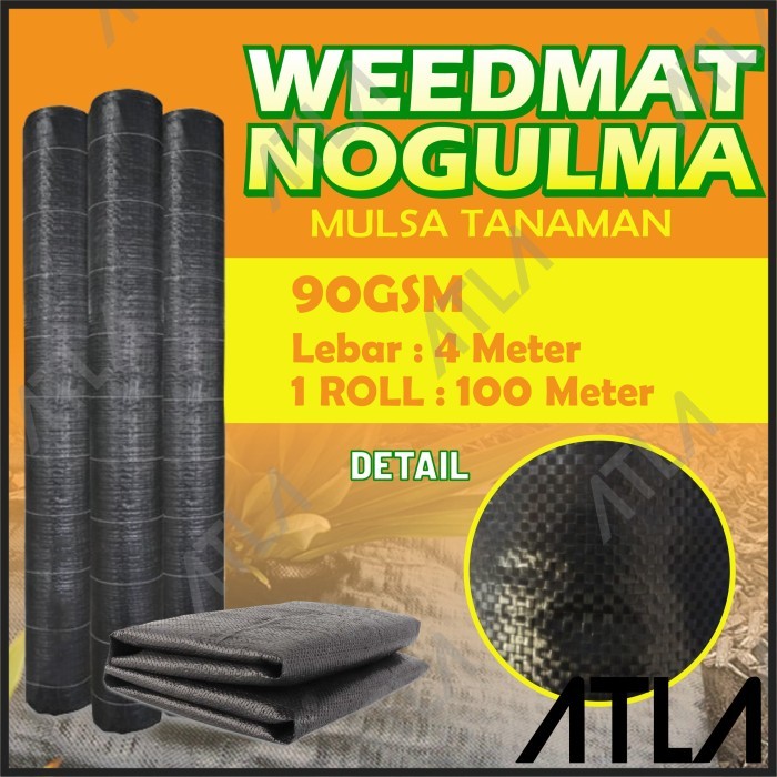 Jual Mulsa Weedmat 90 GSM 4x100m Hitam Mulsa Gulma Plastik Terpal ...