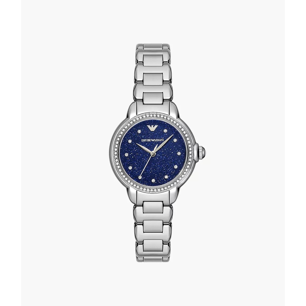 Jual Emporio Armani Mia Blue DialThree-Hand Stainless Steel Jam Wanita ...
