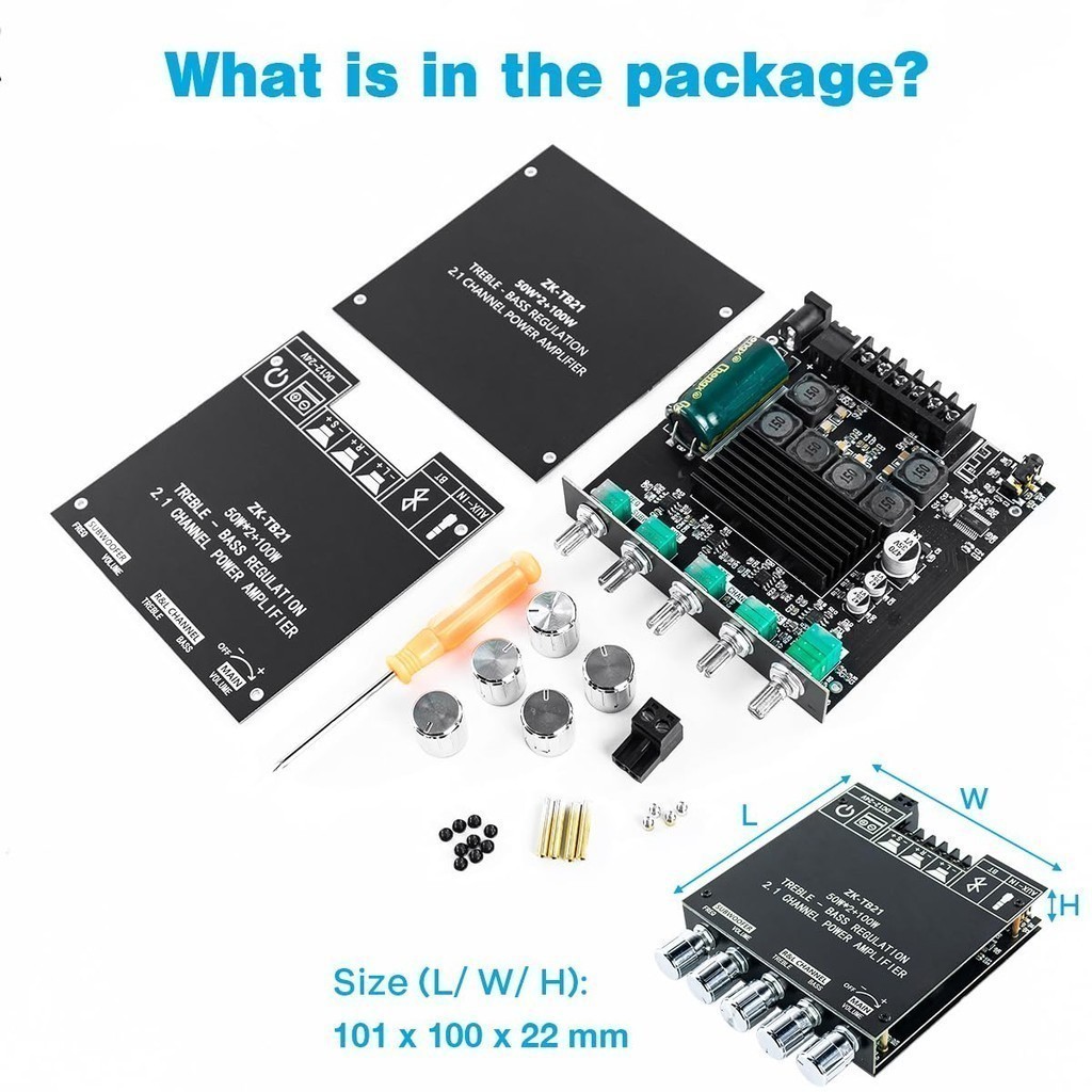 Jual ZK-TB21 ZK-MT21 ZK-502MT TPA3116D2 Bluetooth 5.0 Penguat Subwoofer Papan 50WX2 + 100W 2.1 ...