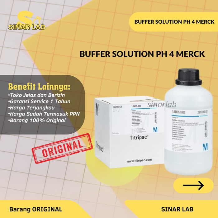 Jual Buffer Solution pH 4 Merck 1000 ml | Shopee Indonesia