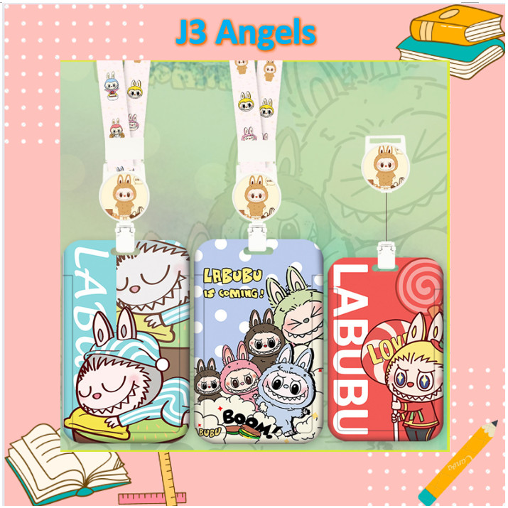 Jual J3 - Gantungan Kartu nama ID Card Holder Labubu lucu Name Tag ...