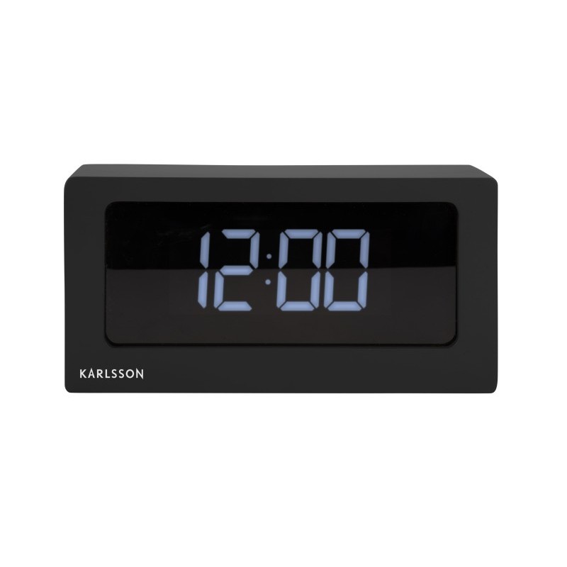Jual Karlsson Table Clock Boxed LED Black 25 x 12.5 x 7 cm | Shopee ...