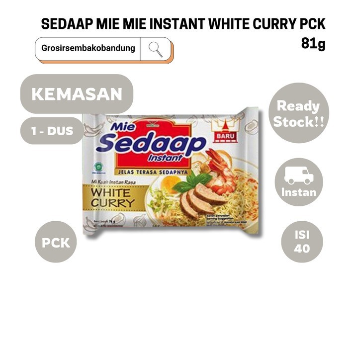 Jual SEDAAP MIE MIE INSTANT WHITE CURRY PCK 81g - 1 Dus - Kota Bandung | Shopee Indonesia