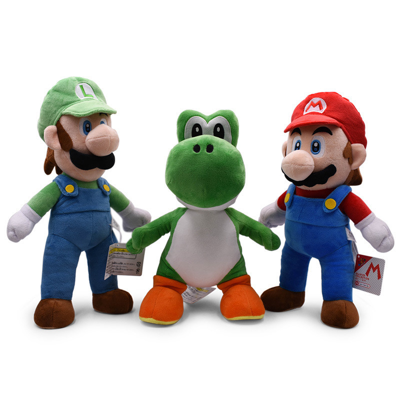Jual Mario Bros Plush Princess Peach Fire Flower Wonder Bowser Goomba ...