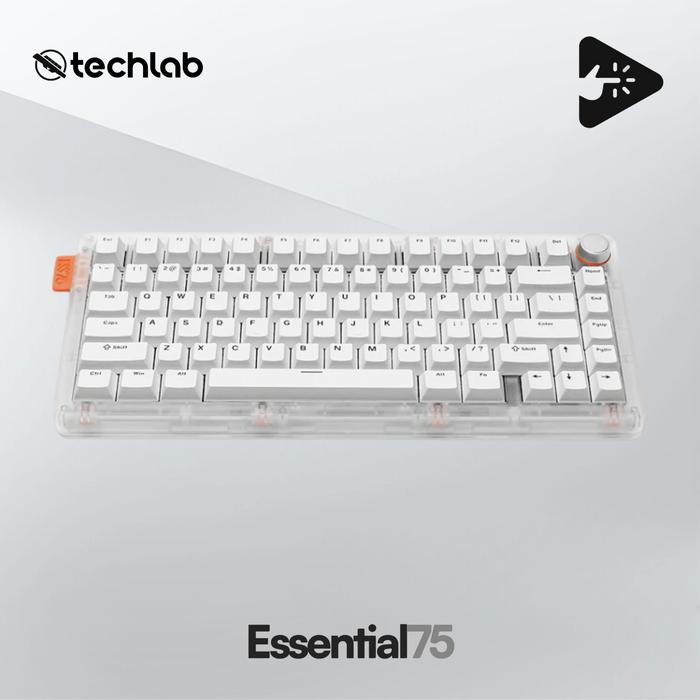 Jual Press Play ESSENTIAL75 75% Wired Mechanical Keyboard Top Mounted ...