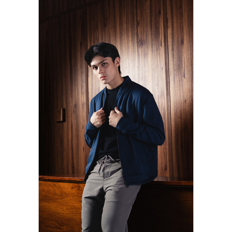 Jual LARUSSO Carson Bomber Jacket - Navy | Shopee Indonesia