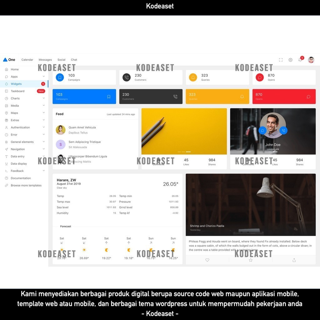 Jual WEB TEMPLATE ONE - REACT NEXT.JS & ANT DESIGN ADMIN TEMPLATE D2102 KODEASET | Shopee Indonesia