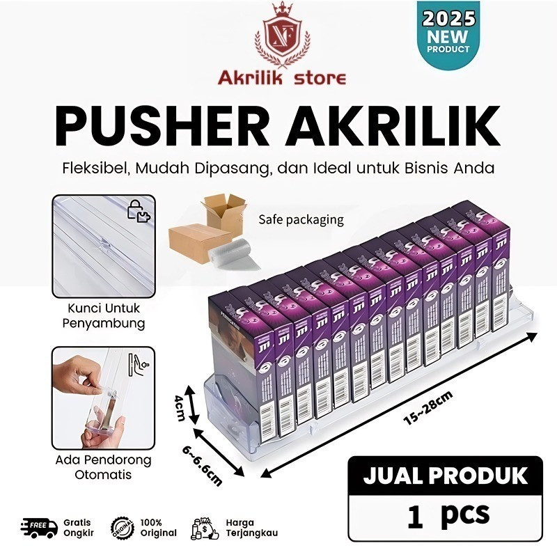 Jual [cod1 SET Pusher Rokok 6Set/Rak Rokok Akrilik / Tempat Rokok ...