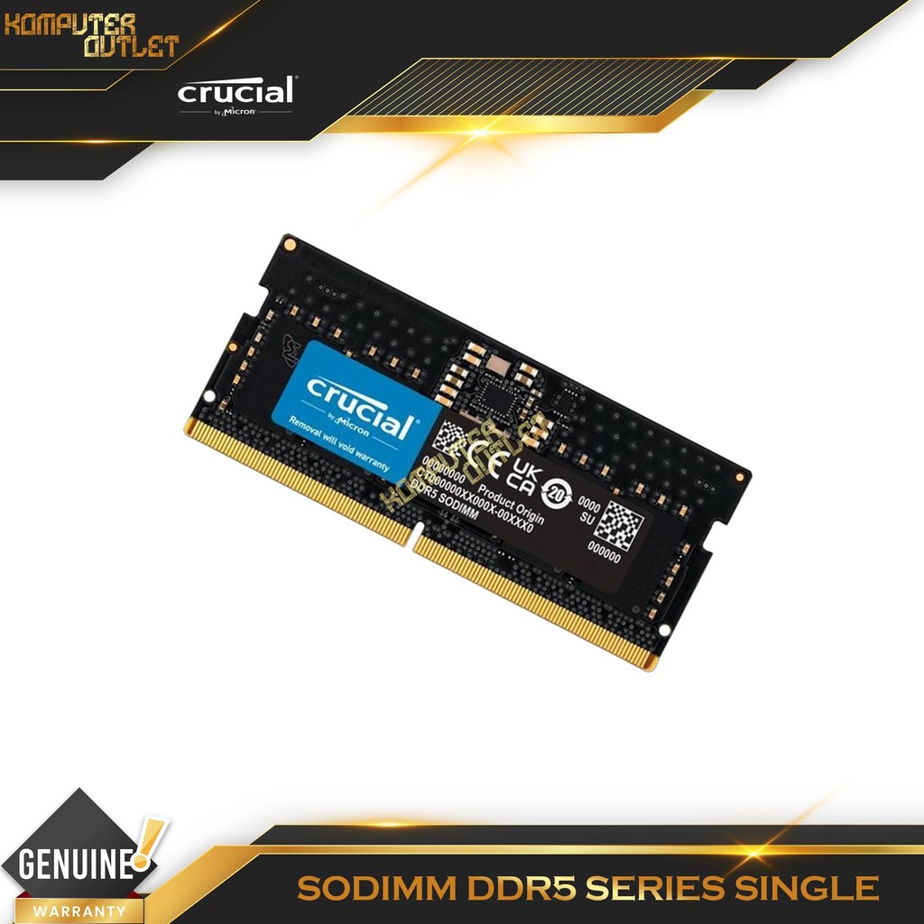 Jual Crucial SoDimm DDR5 32GB (1x32GB) 5600 Mhz CL46 Ram Laptop ...