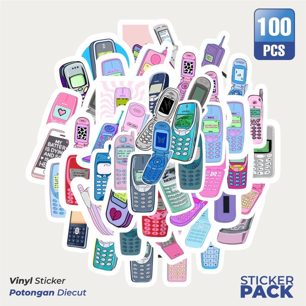 Jual MURAH 100 PCS Stiker HP Jadul/Vintage Waterproof Aesthetic- Untuk ...