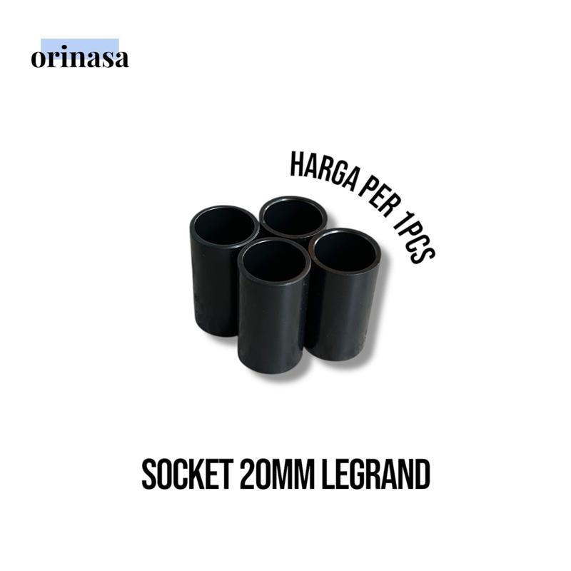 Jual Socket Pipa Listrik / Pipa Conduit Legrand 20mm 20 mm Putih ...