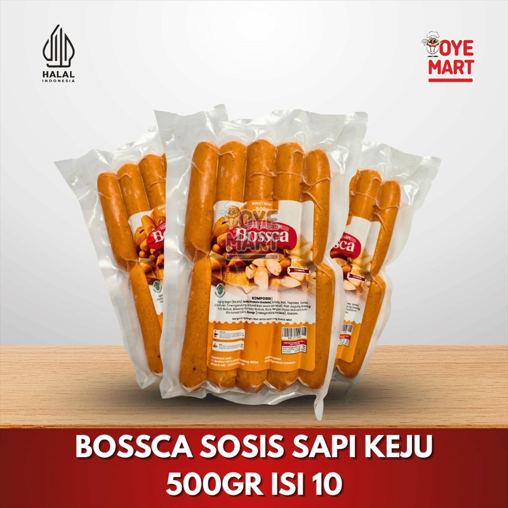 Jual BOSSCA SOSIS SAPI KEJU 500GR ISI 10 / SOSIS BAKAR | Shopee Indonesia