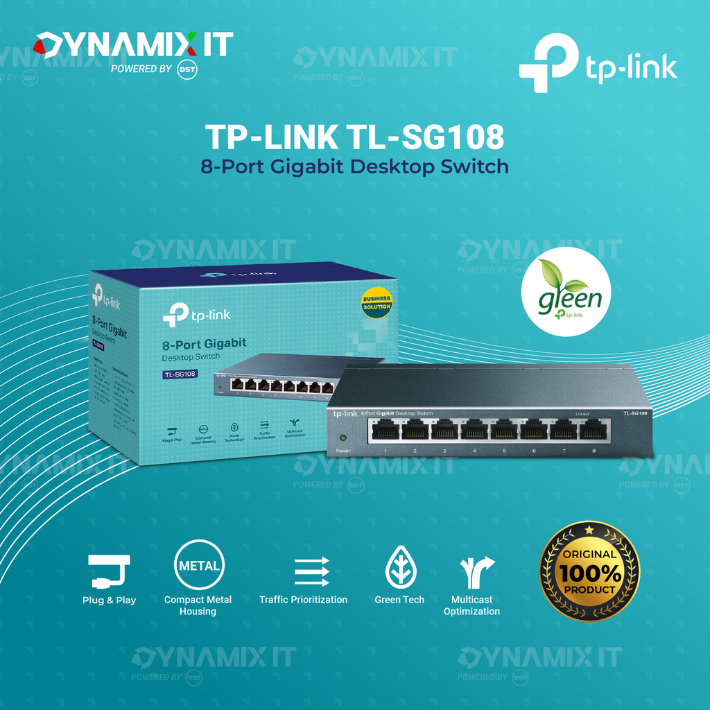 Jual TP-Link / TPLink TL-SG108 8 Port Dekstop Gigabit Switch (Steel ...