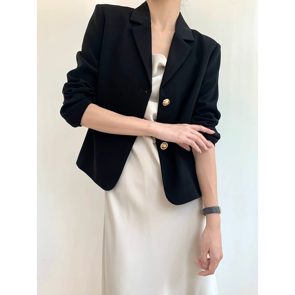 Jual Baju Hitam Atasan Wanita Lengan Panjang Terbaru 2025 Coats ...