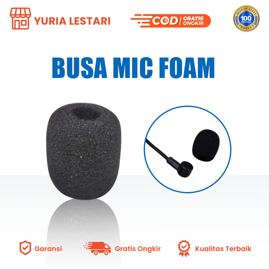 Jual Busa Mic Foam Mic Busa Microphone Gaming Cover Mic Headset Clip On ...