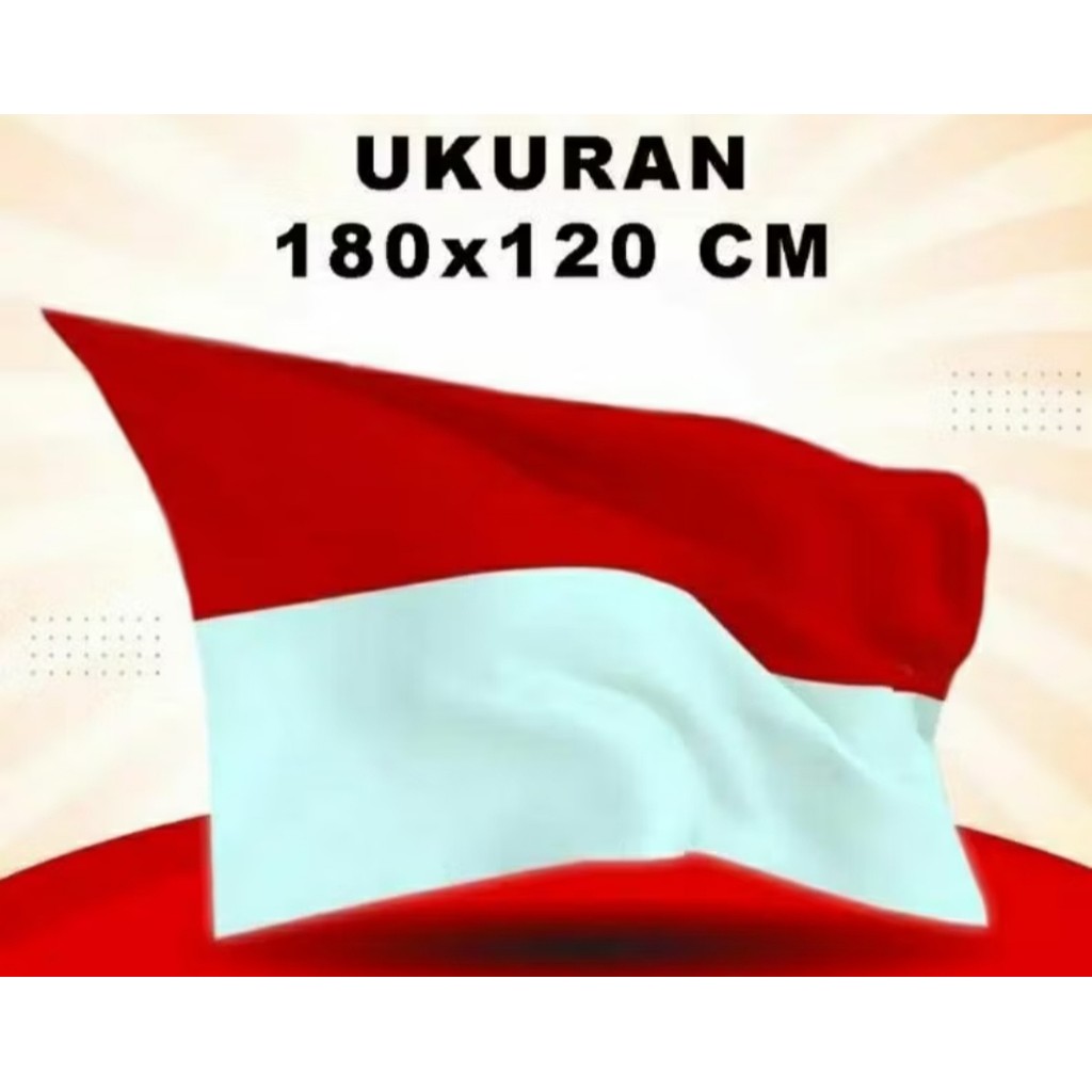 Jual bendera merah putih 180 x 120 Ukuran sebelum di jahit ukuran REALS ...