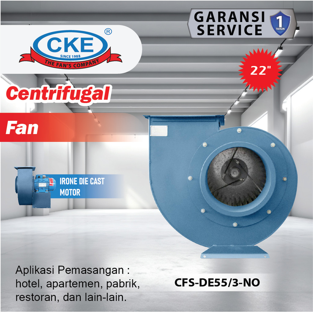 Jual Centrifugal Fan CKE 22 Inch 380V CFS-DE55/3-NO Centrifugal Blower ...