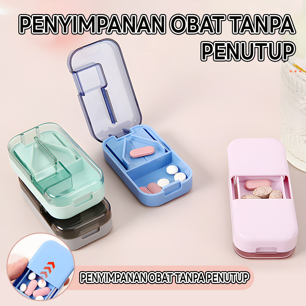 Jual PILL CUTTER PEMOTONG OBAT TRAVEL MINI PIL BOX ORGANIZER STORAGE ...
