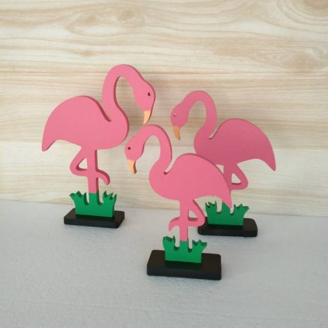 Jual Hiasan Rak Flamingo Kayu MDF Berdiri | Shopee Indonesia