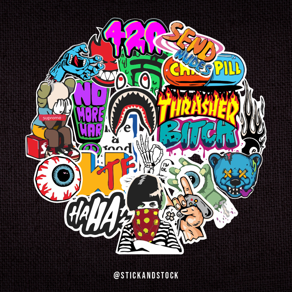 Jual Sticker Pack Hype 1 | Sticker Tumbler | Sticker Hp Laptop Helm ...
