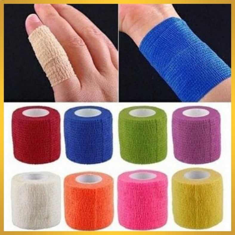 Jual FINGER TAPE / WRIST TAPE 5 CM X 4.5 M PERBAN ELASTIS TAPPING ...