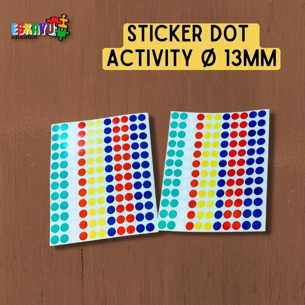 Jual STICKER DOT ACTIVITY 13mm / sticker edukasi / sticker belajar ...