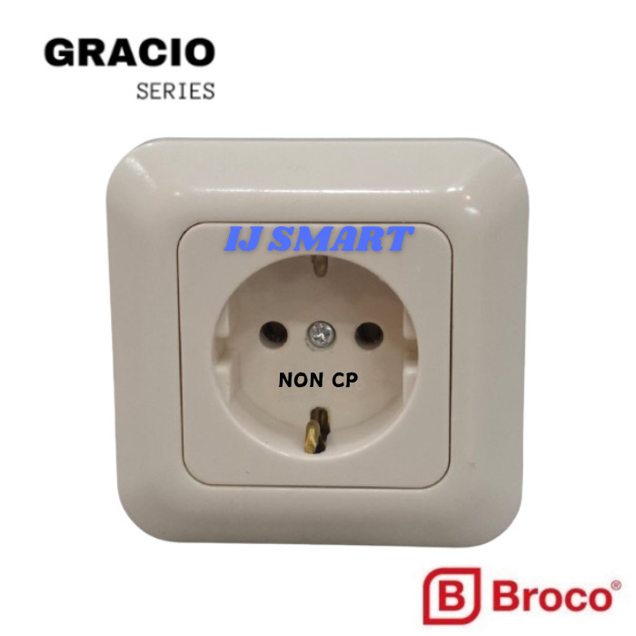 Jual Stop Kontak Non CP/Tanpa Pengaman Broco Gracio 4151-11 Cream ...