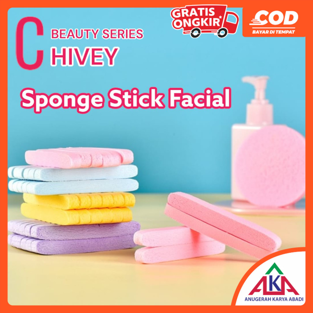 Jual HIVEY Facial Sponge / Spons Stick Kentang Pembersih Make Up Muka ...