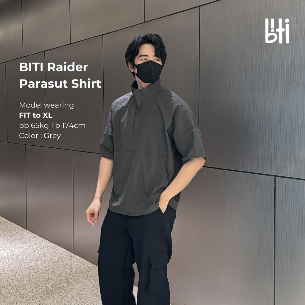 Jual BITI Raider Parasut Shirt | Windbreaker Short Sleeve lengan pendek ...