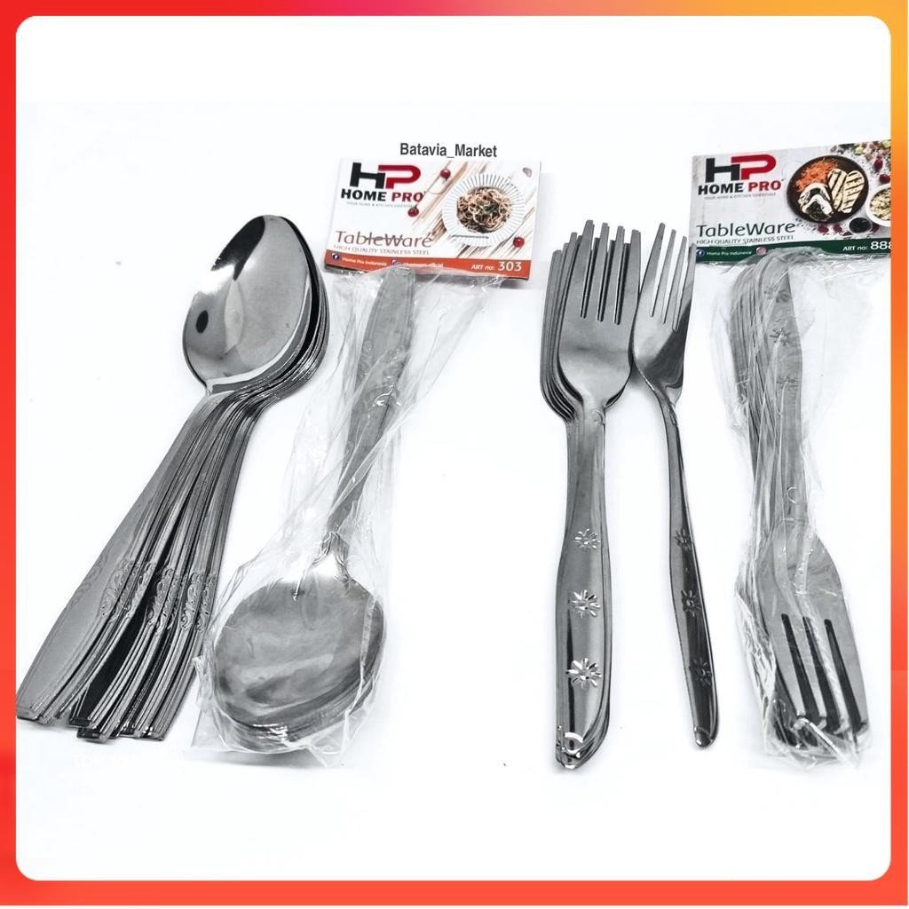 Jual (24 Pcs) Paket Sendok Set Garpu 1 Lusin Lengkap Sendok Makan Tebal ...