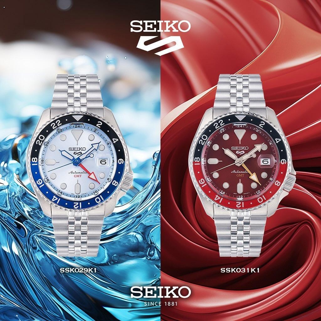 Jual Jam Tangan Seiko 5 Sports GMT THONG SIA Passion RED ICE Blue ...