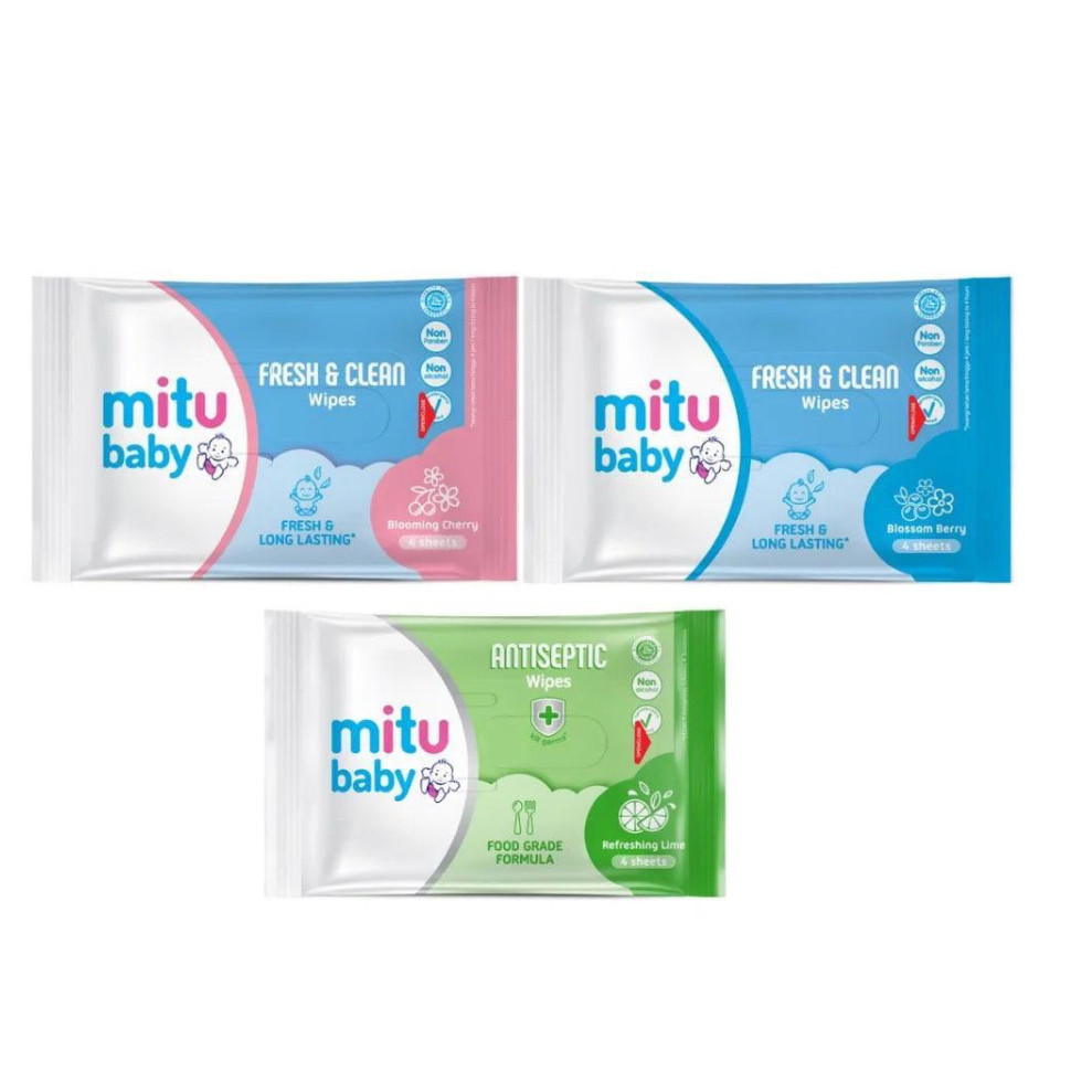 Jual Mitu Baby Tissue Basah 4 Sheets Wet Wipes | Shopee Indonesia