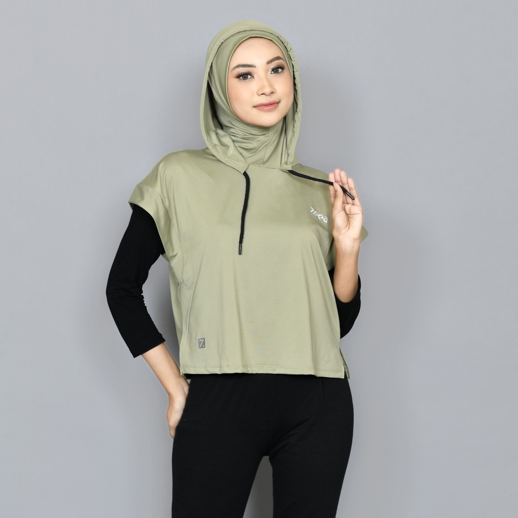 Jual Zeea Outer Hijab Hoodie Sport Olahraga Wanita Hayfa P Helal ...