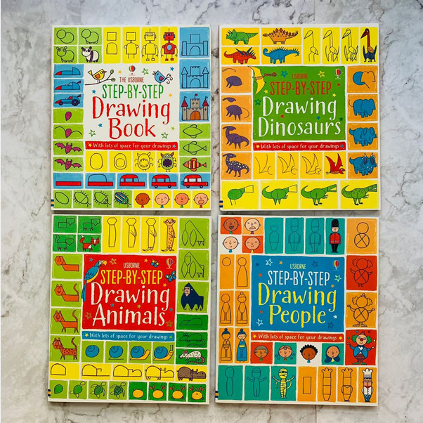 Jual [ABCKIDS] Usborne Step by Step Drawing Book Children Imported ...