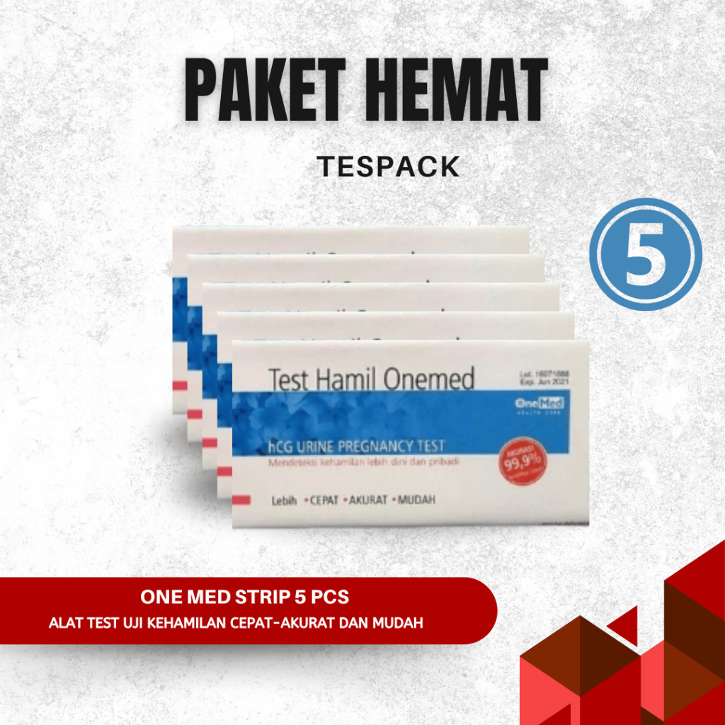 Jual Test Pack One Med 5 STRIP - Alat Test Kehamilan Tespek 100% Akurat ...