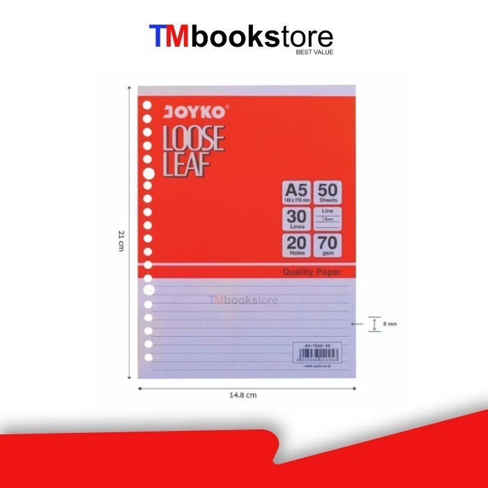 Jual LOOSE LEAF A5-7020 50 SHEET JOYKO | Shopee Indonesia
