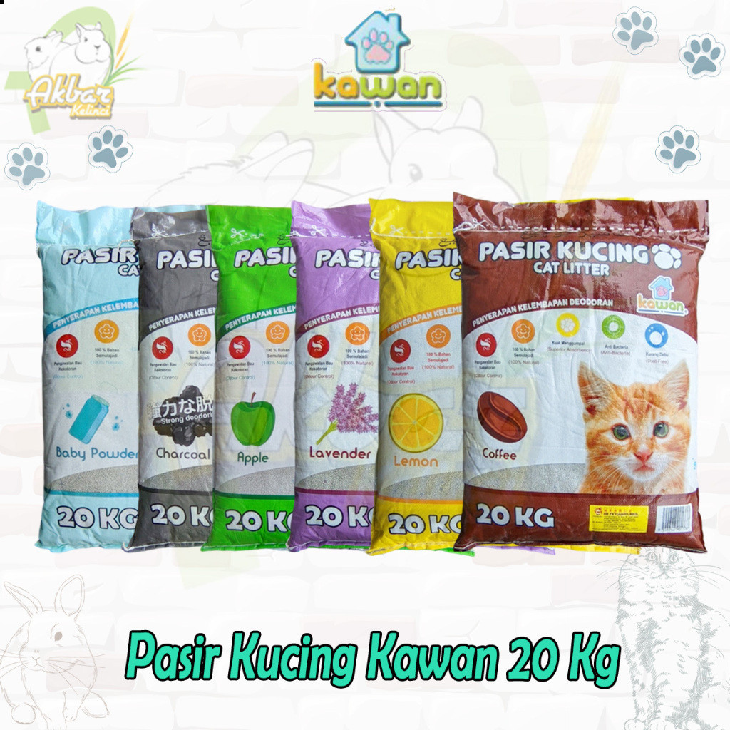 Jual JM17H Pasir Kucing Kawan 20 kg - Pasir Kucing 20kg - Pasir kucing ...