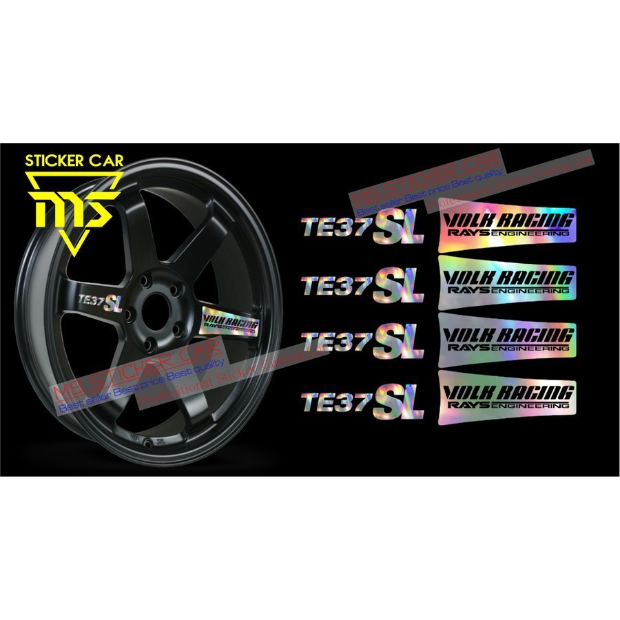 Jual TE37 SL JDM Stickers Rays Volk Racing Wheels Decals 17-20 inch ...