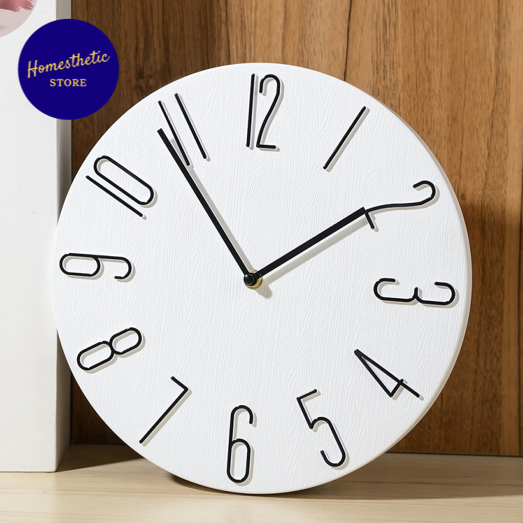 Jual Jam Dinding Bulat Quartz Silent Movement Creative Design Model ...