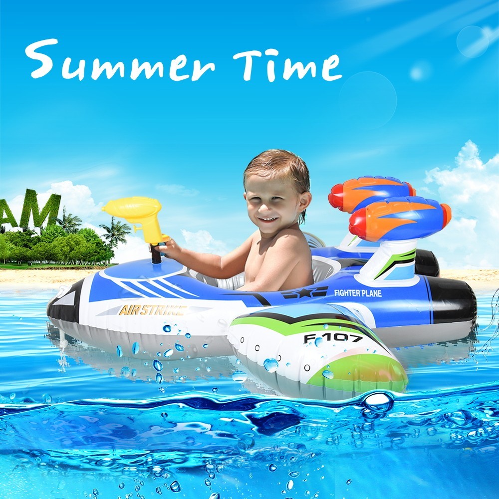Jual Inflatable Float Seat Baby Swimming Ring Kids Children Airplane ...