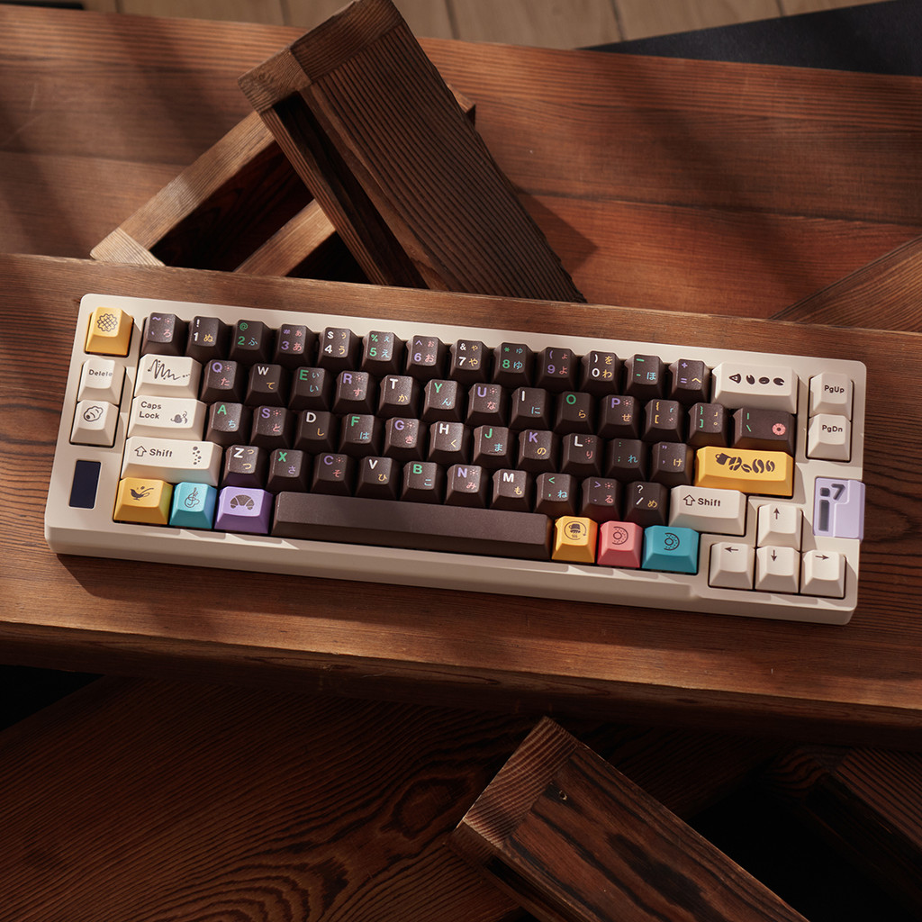 Jual Yongqiu Donuts Keycaps Jepang lucu berwarna coklat PBT tinggi ...