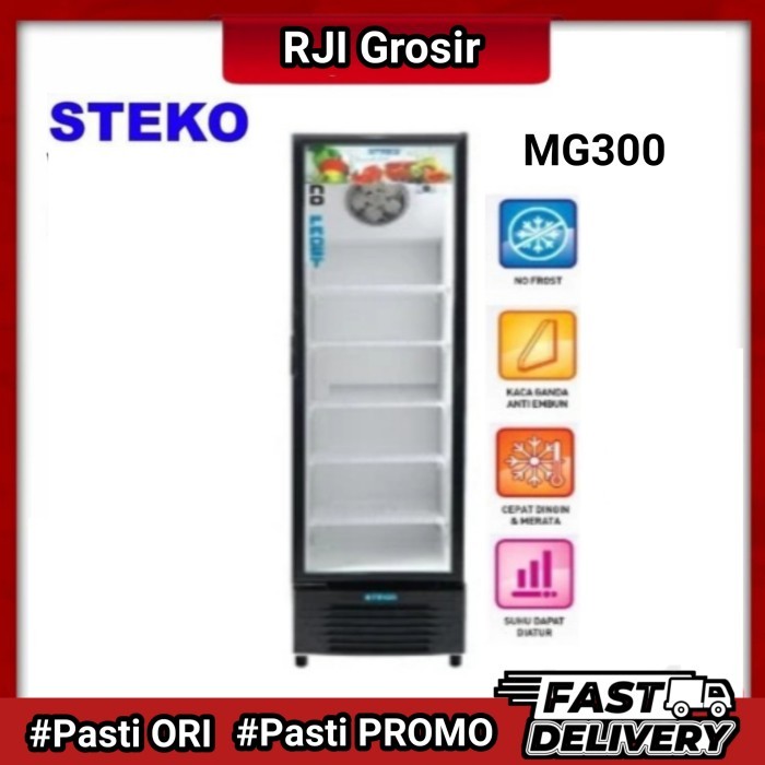 Jual [12.12 PRODUK TERMURAH] Kulkas Showcase 320 Liter Steko MG 300 ...