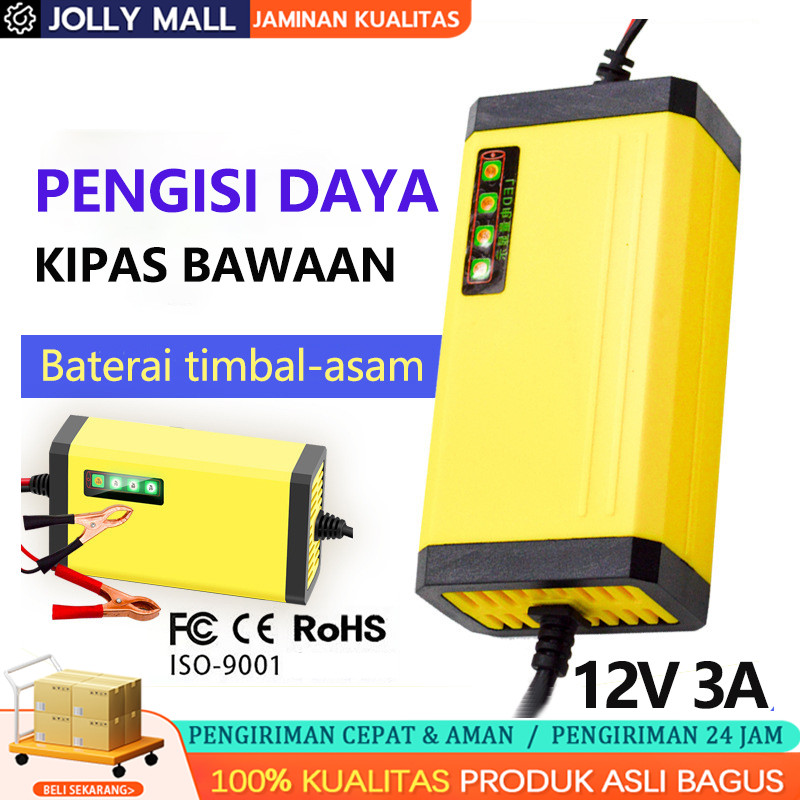 Jual Charger Aki Portable 12V 2A Casan Accu Motor Mobil Colokan ...