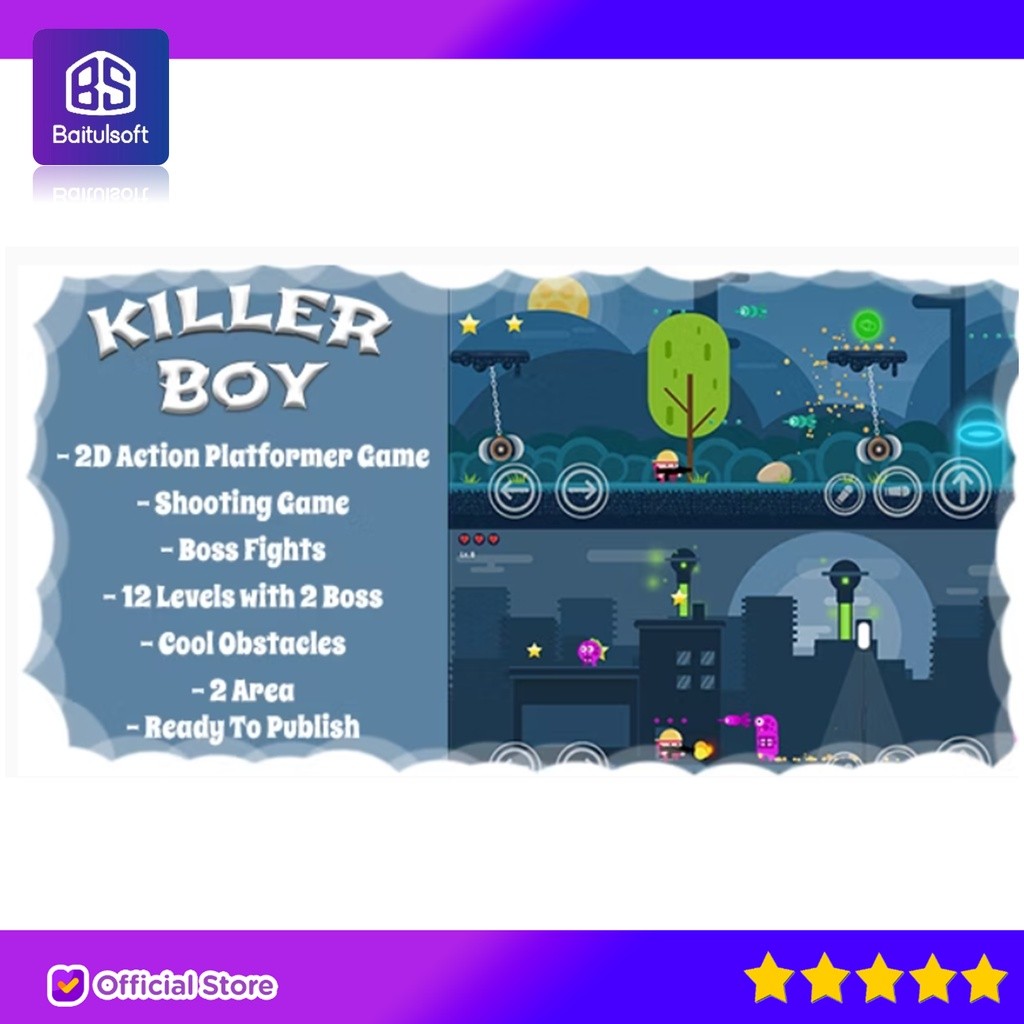Jual SOURCE CODE APLIKASI KILLER BOY - 2D ACTION PLATFORMER MOBILE/ANDROID GAME (UNITY GAME ...