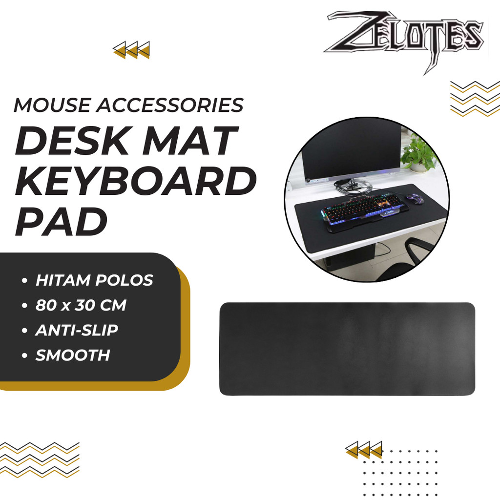 Jual Zelotes Gaming Mouse Pad Rubber XL Desk Mat Polos Ultra Smooth ...