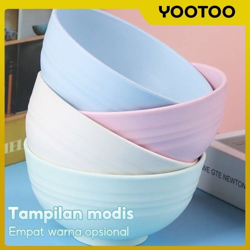 Jual YooToo Mangkuk nasi serat gandum gaya Jepang /15cm Mangkuk Plastik ...